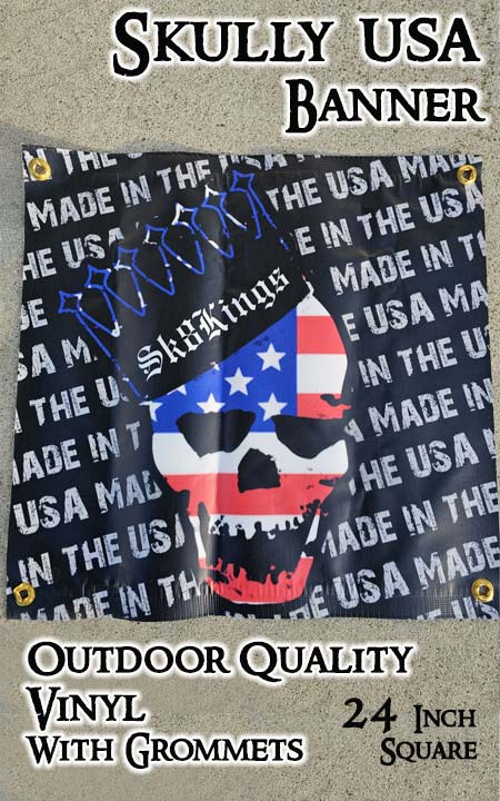 Sk8Kings USA Skully Vinyl Banner