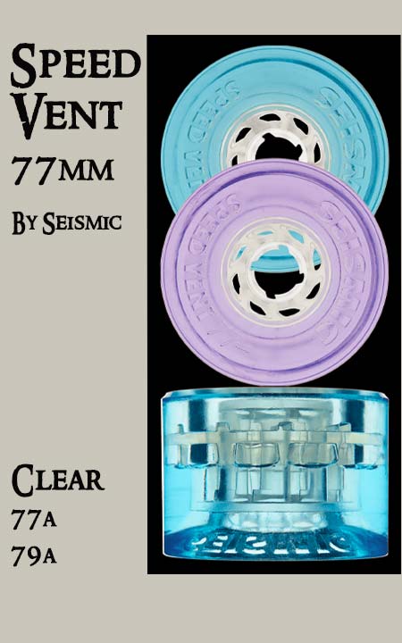www.sk8kings.com: SEISMIC SPEED VENT WHEELS - 77mm - Clear (One pair/2 ...