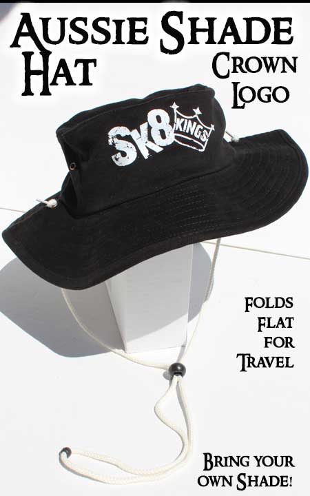 www.sk8kings.com: AUSSIE SHADE HAT - CROWN LOGO - BLACK