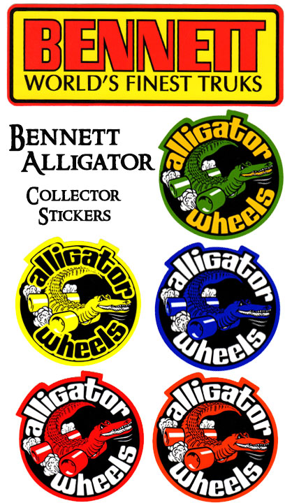 www.sk8kings.com: BENNETT / ALLIGATOR - COLLECTOR STICKERS