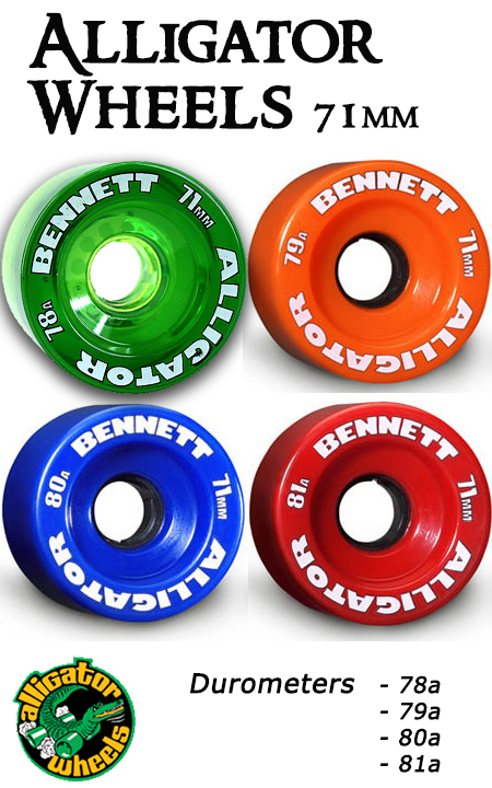 www.sk8kings.com: BENNETT - Alligator Wheels - 71mm (Two Wheels)