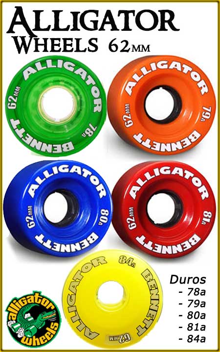 www.sk8kings.com: BENNETT - Alligator Wheels - 62mm (Four Wheels)